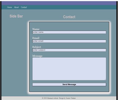 Github Sourav Naskarminimalistic Website A Minimalistic Website Using Htmlcsslittle Bit Of