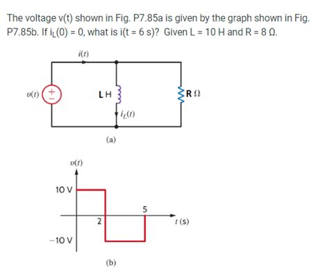 Solved The Voltage V T ﻿shown In Fig P7 85a Is Given By