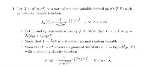 Solved 1 Let X Nu02 Be A Normal Random Variable Defined