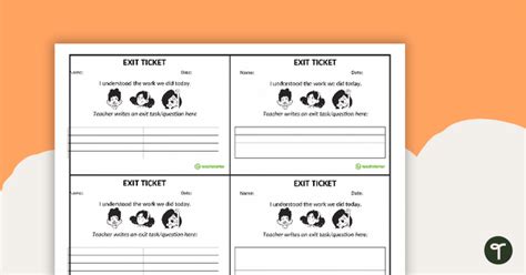 Editable Exit Tickets Template Teach Starter