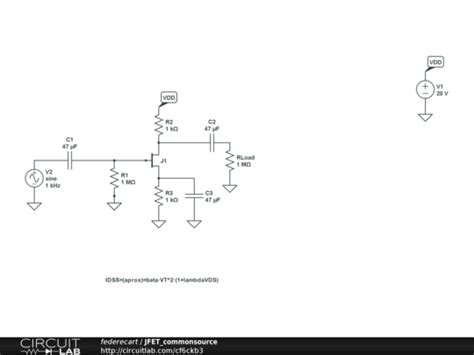 JFET Commonsource CircuitLab