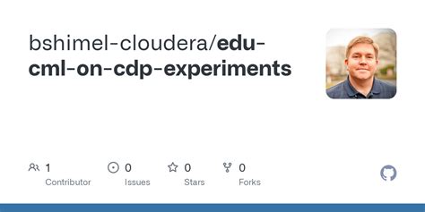 Github Bshimel Clouderaedu Cml On Cdp Experiments
