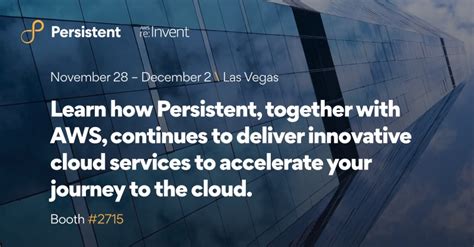 tony mataya on linkedin meet persistent at aws re invent 2023
