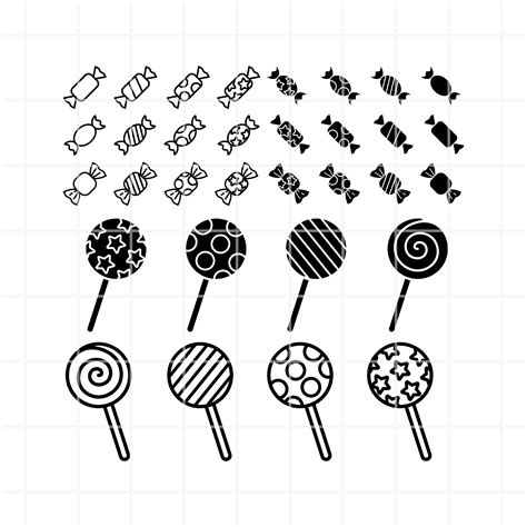 Candy Svg Candy Cutting Files For Cricut And Silhouette Candy Png Clipart Candy Vector Files