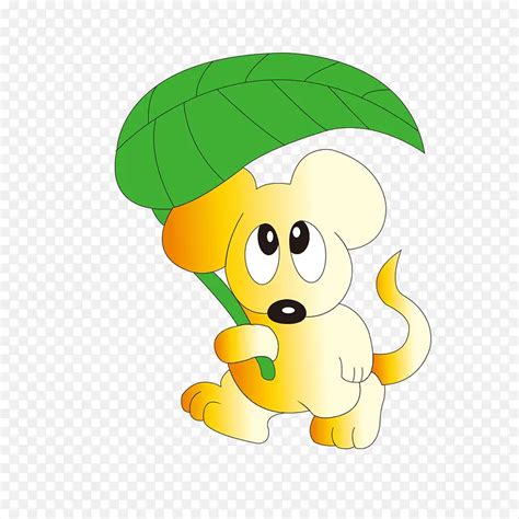 拿叶子躲雨的小狗PNG图片素材下载 图片编号qlvpbnor 免抠素材网