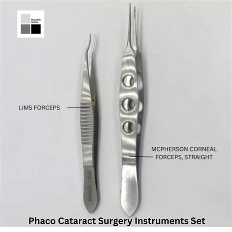 Scientific Indian Phaco Cataract Surgery Instruments Set Stainless Steel At ₹ 12999piece