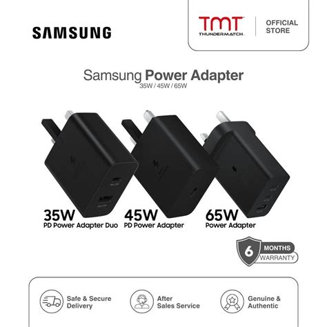 Samsung 65W Power Adapter Samsung 45W Power Adapter With Cable Samsung 35W PD Power Adapter