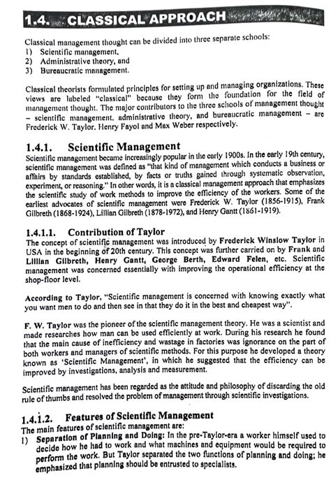 Classical Approach 1 Classical Approach Classical Management Thought Can Be Divided Into Three