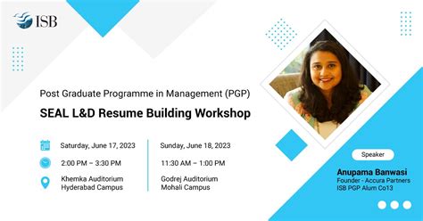 Abdul Azeez On Linkedin Excited To Share That We Will Be Hosting Anupama Banwasi Pgp Co12