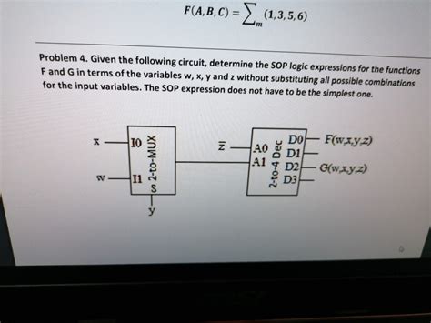 Solved Fabc 1356 Problem 4 Given The Following