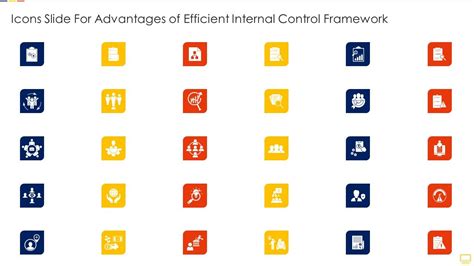 icons slide for advantages of efficient internal control frameworkor ppt outline slides pdf