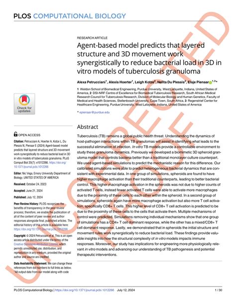 Pdf Agent Based Model Predicts That Layered Structure And 3d Movement Work Synergistically To