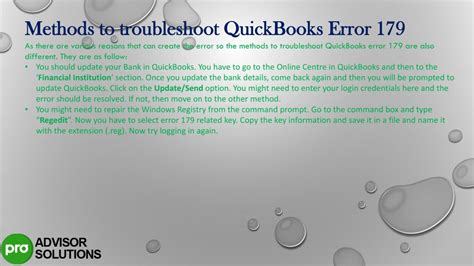 PPT Understanding And Troubleshooting QuickBooks Error PowerPoint Presentation ID