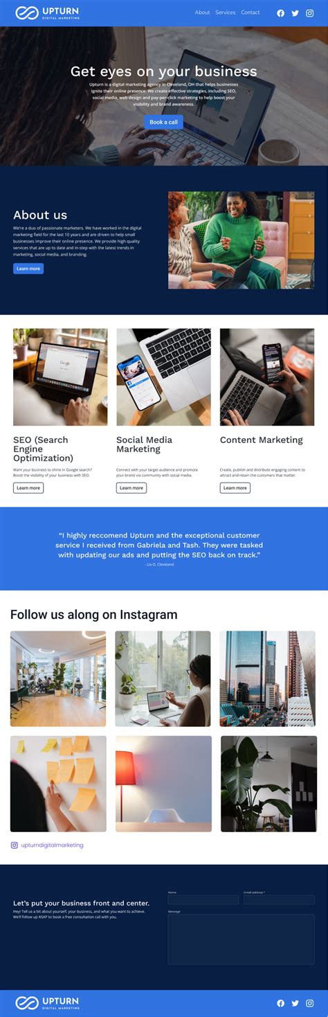 Free Digital Marketing Website Template Durable