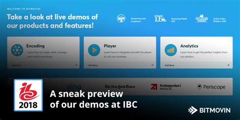check out the bitmovin demo showcase at the ibc conference 2018 bitmovin