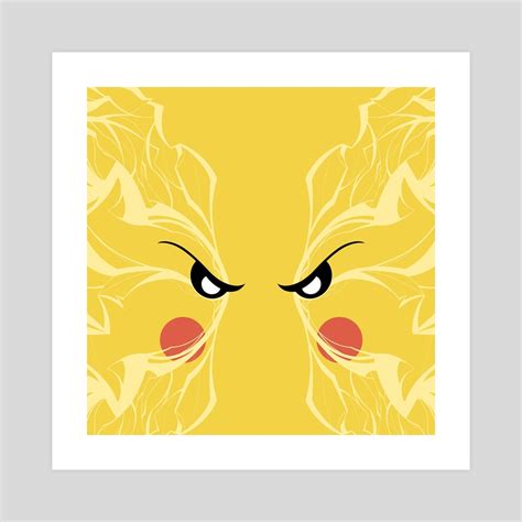 Minimal Pikachu Thundershock An Art Print By Carlos Ruggiero Inprnt