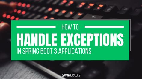 Exception Handling In Spring Boot Tutorial Youtube