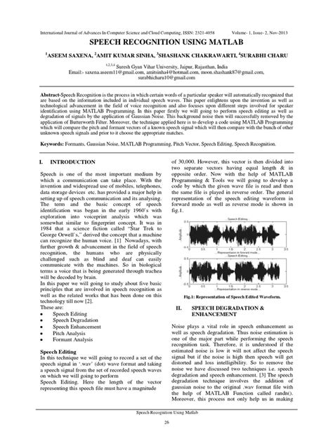 Speech To Text Matlab Pgm Pdf Speech Recognition Signal Electrical Engineering