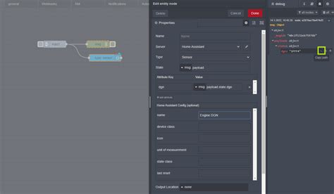 In Node Red How To Configure A Ha Sensor Entity Node To Receive State