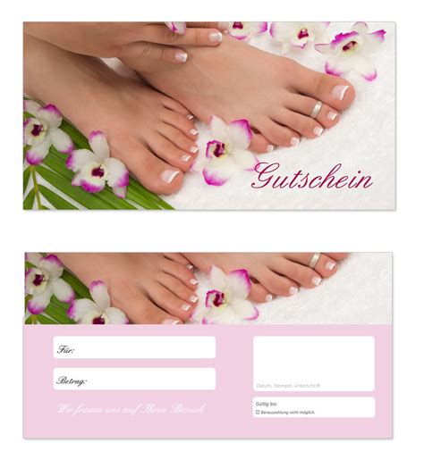 50 X Geschenkgutscheine Wellness 608 Top Gutscheine Für Fusspflege