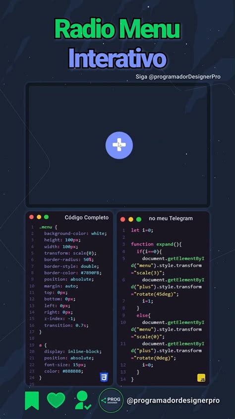 Radio Menu Html Css Radiomenu Cssanimation Frontend Programação