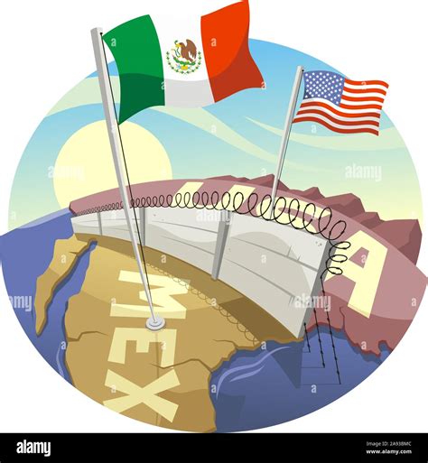 Mexico Border Wall Cartoon