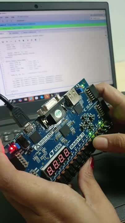 fpga digitalelectronics verilog xilinxvivado basys3