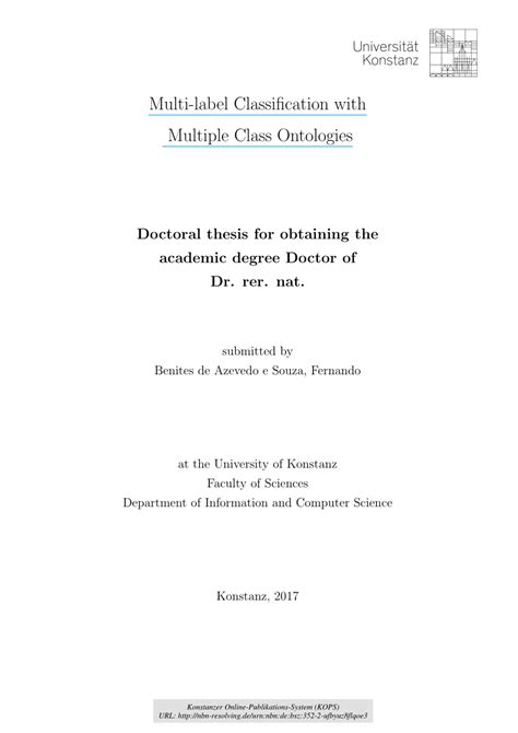 Pdf Multi Label Classification With Multiple Class Ontologies