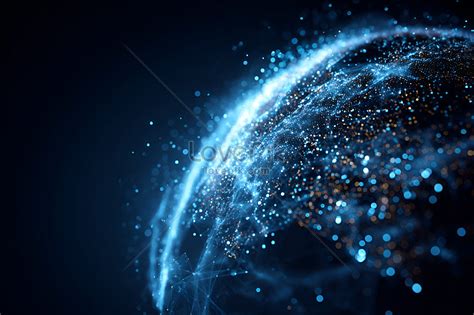 글로벌 네트워크 연결을 갖춘 추상 파란색 디지털 지구