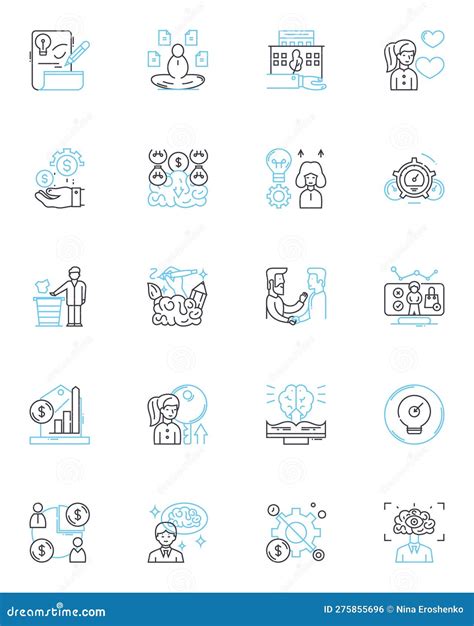 Marketing Satisfaction Linear Icons Set Engagement Conversion Loyalty Retention Feedback