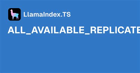 ALL AVAILABLE REPLICATE MODELS