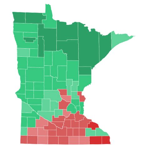 Minnesota Counties Voting History Map