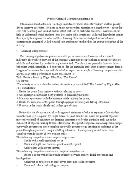 Process Oriented Performance Based Assessment Download Free Pdf