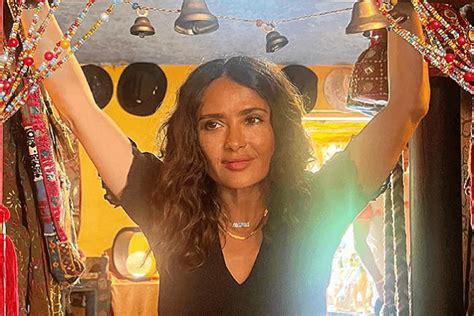 Salma Hayek Shows Off Taut Midriff As She Sizzles In Busty Bikini Shots