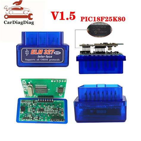 2 PCB BT ELM327 V1 5 PIC18F25K80 Chip Bluetooth ELM 327 V1 5 Better Than V2