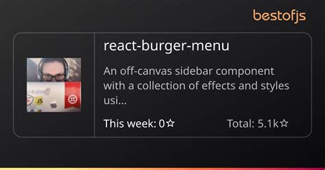 best of js react burger menu