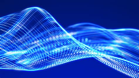 많은 빛나는 점이있는 파란색 배경에 추상적 인 파도 디지털 네트워크 배경 3d 렌더링 네트워크 보안에 대한 스톡 사진 및 기타 이미지 네트워크 보안 추상적인 0명