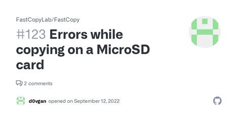 Errors While Copying On A Microsd Card · Issue 123 · Fastcopylab