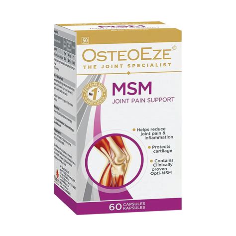 Osteoeze Msm Broad Spectrum Joint Support 60 Capsules Maximed
