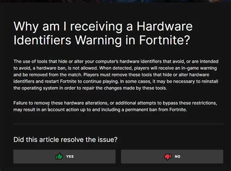 Hwid Ban For Spoofing Cheating Not According To Fortnite Website Though R Fortnitebr