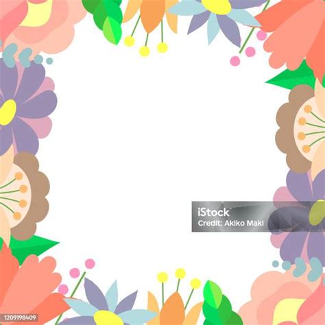 꽃 그림이 있는 배경 프레임 0명에 대한 스톡 벡터 아트 및 기타 이미지 0명 공휴일 귀여운 Istock