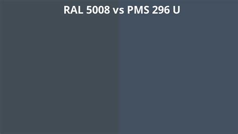 Ral 5008 Vs Pms 296 U Ral Colour Chart Uk