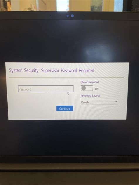 Stuck On System Security Supervisor Password Required Screen Unable