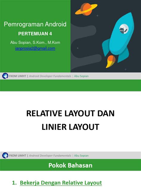 Pertemuan 4 Relative Layout Dan Linier Layout Pdf Karier
