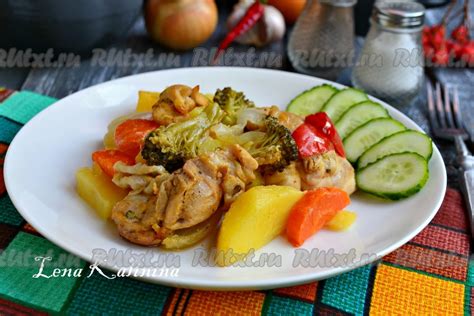 Курица с овощами в рукаве в духовке 6 фото в рецепте