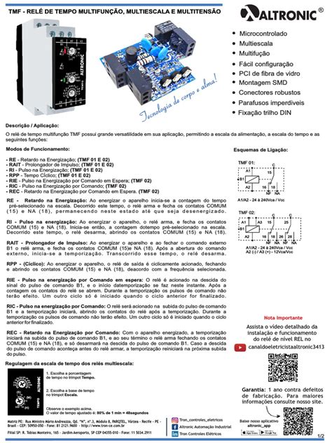 Ft Tmf 2023 Pdf Relé Equipamento Elétrico