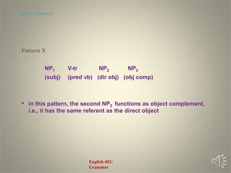 English Grammar Lecture 13 The Object Complement Patterns Pptx Programming Languages