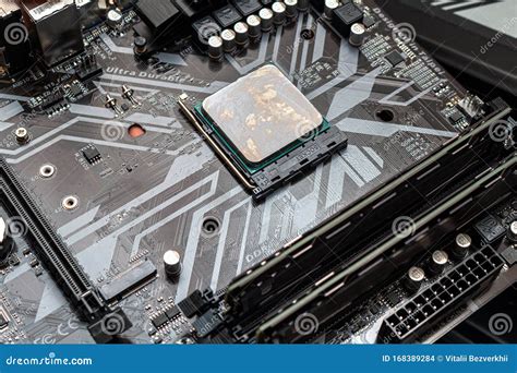 applied thermal paste on the thermal distribution cover heat removal