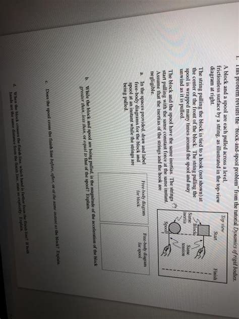 Solved Start Same Tension 1 This Problem Revisits The