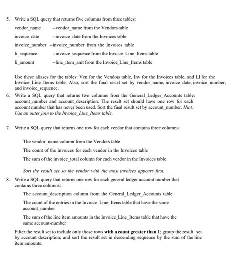 Solved 1 A Write A SQL Query That Returns Three Columns Chegg